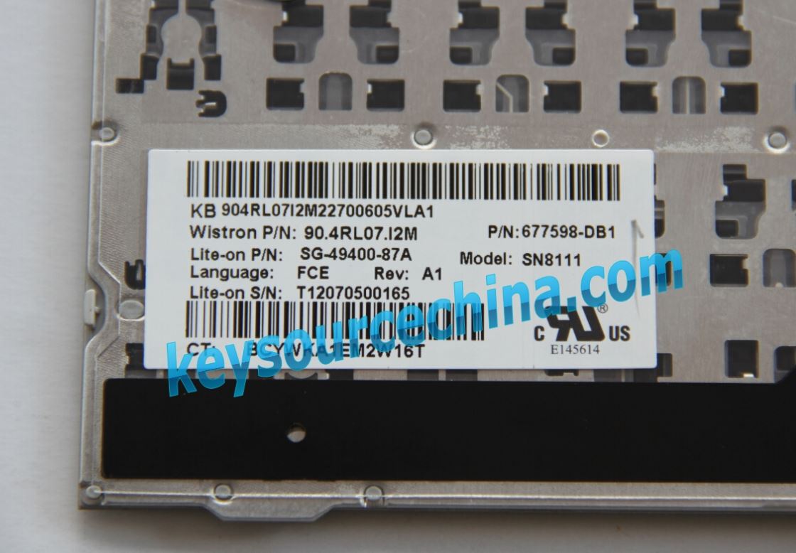 677598-DB1 HP EliteBook 2170p Clavier Canadian(CA) Keyboard-Canadian ...